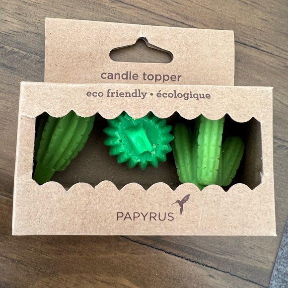 Papyrus | Party Supplies | Papyrus Set Of 3 Green Cactus Candle Toppers ...
